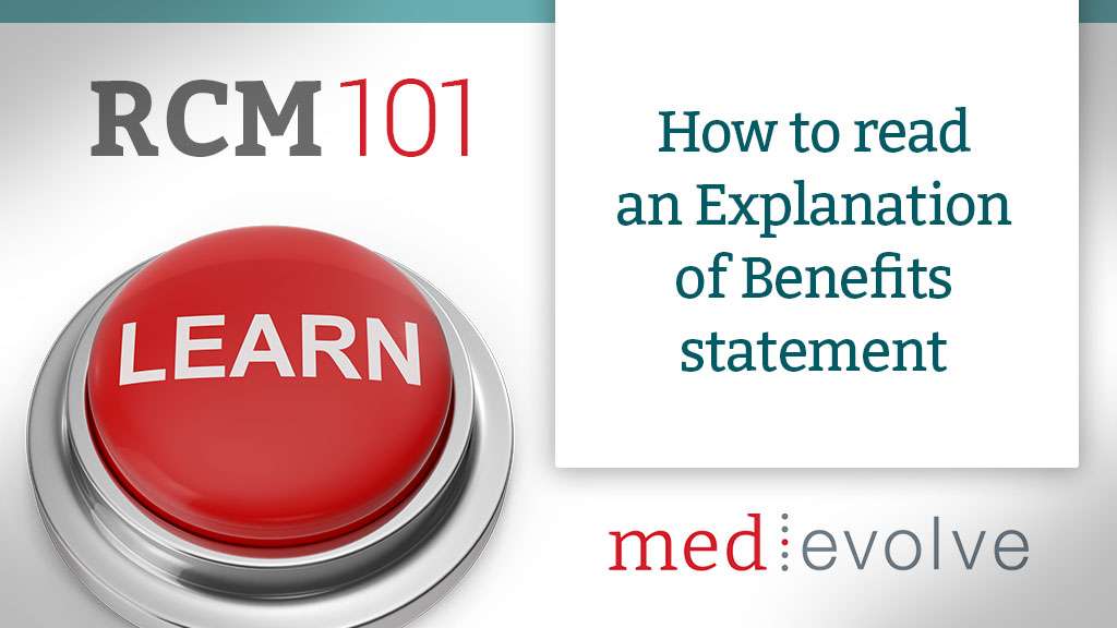 Reading an Explanation of Benefits statement in the revenue cycle